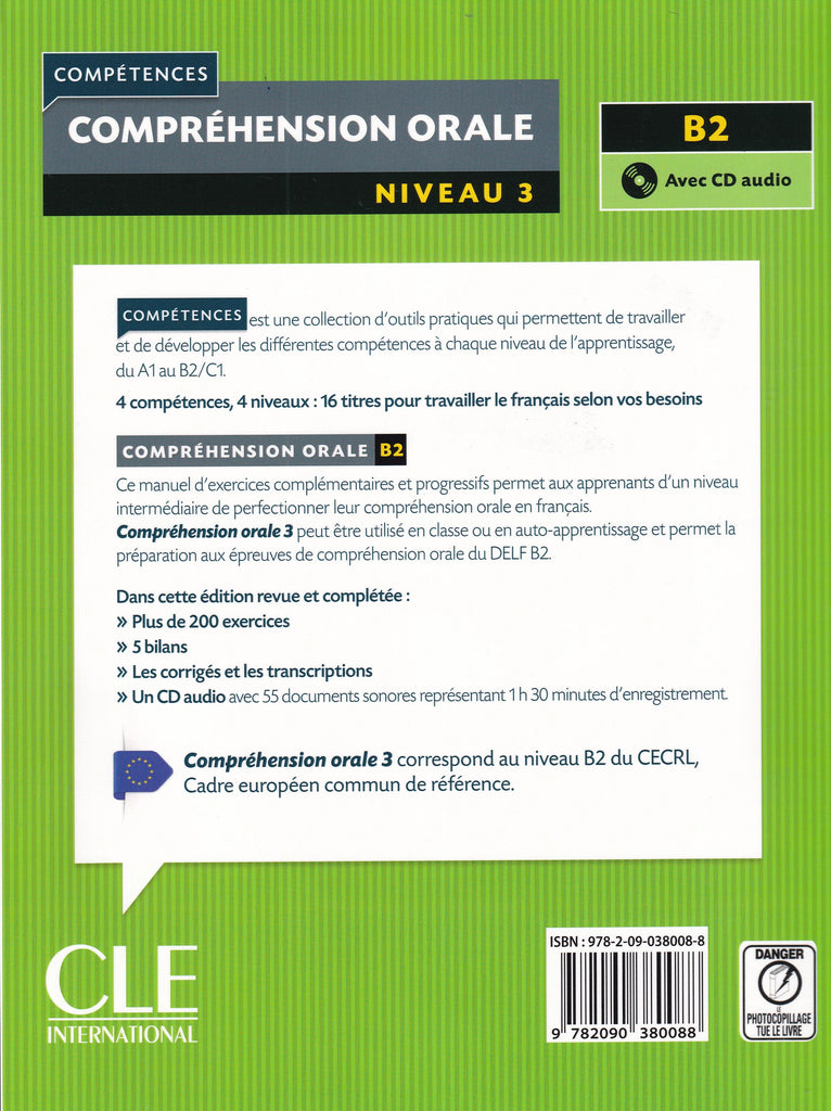 Competences: Compréhension orale 3 - Niveau B2 + CD - 9782090380088 ...