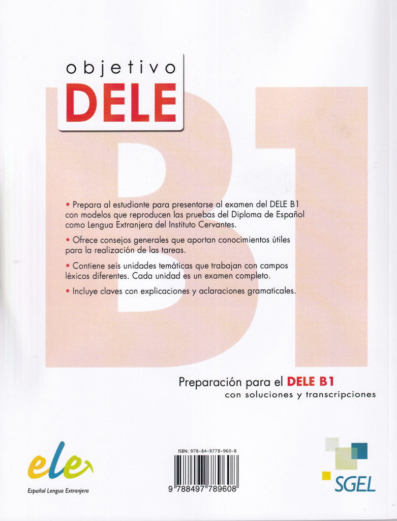 Objetivo DELE B1 - Preparacion para el DELE B1 - 9788497789608 - Bay Language Books