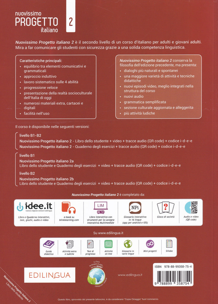 Nuovissimo Progetto italiano 2 + IDEE online code B1-B2. 9788899358754 ...