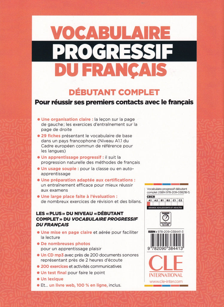 Vocabulaire progressif du français: A1.1 Corrigés - 9782090384413 - Bay ...