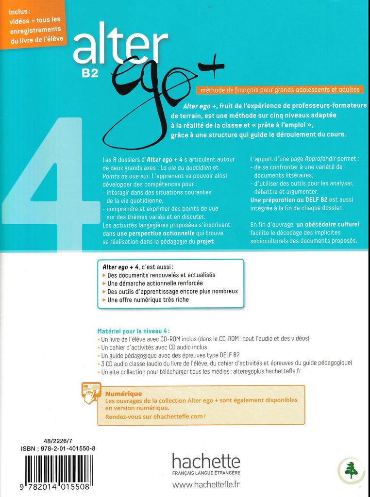 Alter Ego + 4 - Livre de l'élève (B2) - 9782014015508 - Bay Language Books