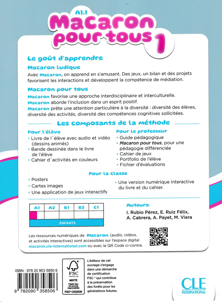 Macaron 1: Niveau A1.1 - Livret d'inclusion - 9782090358506 - Bay Language Books