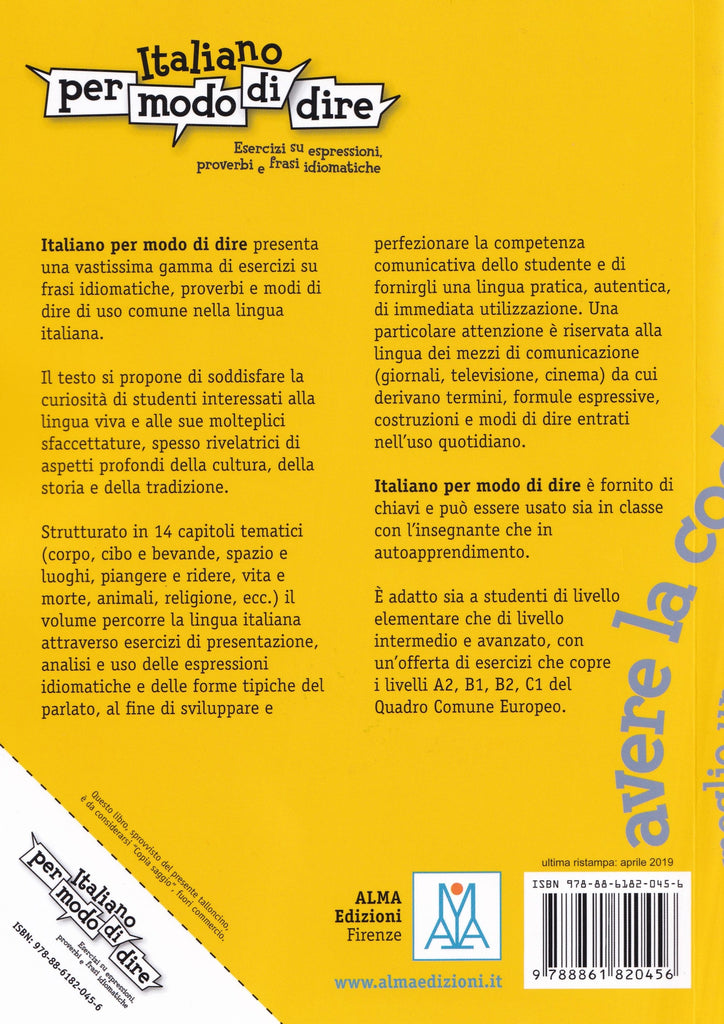 Italiano per modo di dire - 9788861820456 - Bay Language Books