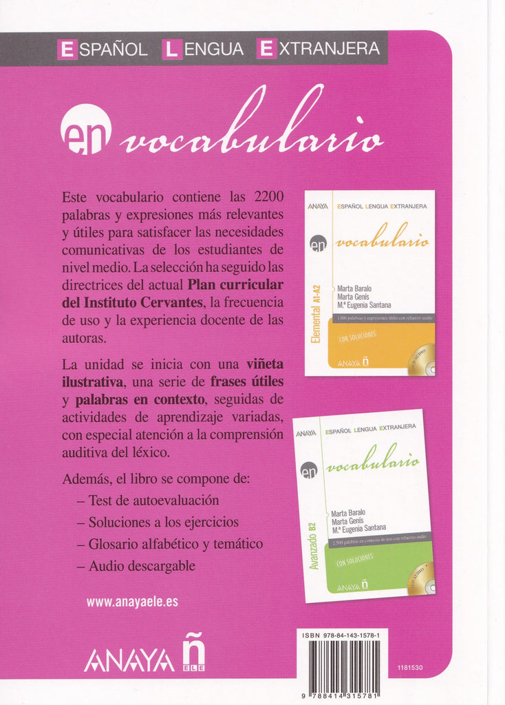 Vocabulario. Nivel Medio B1 (Ed. 2021) - 9788414315781 - Bay Language Books