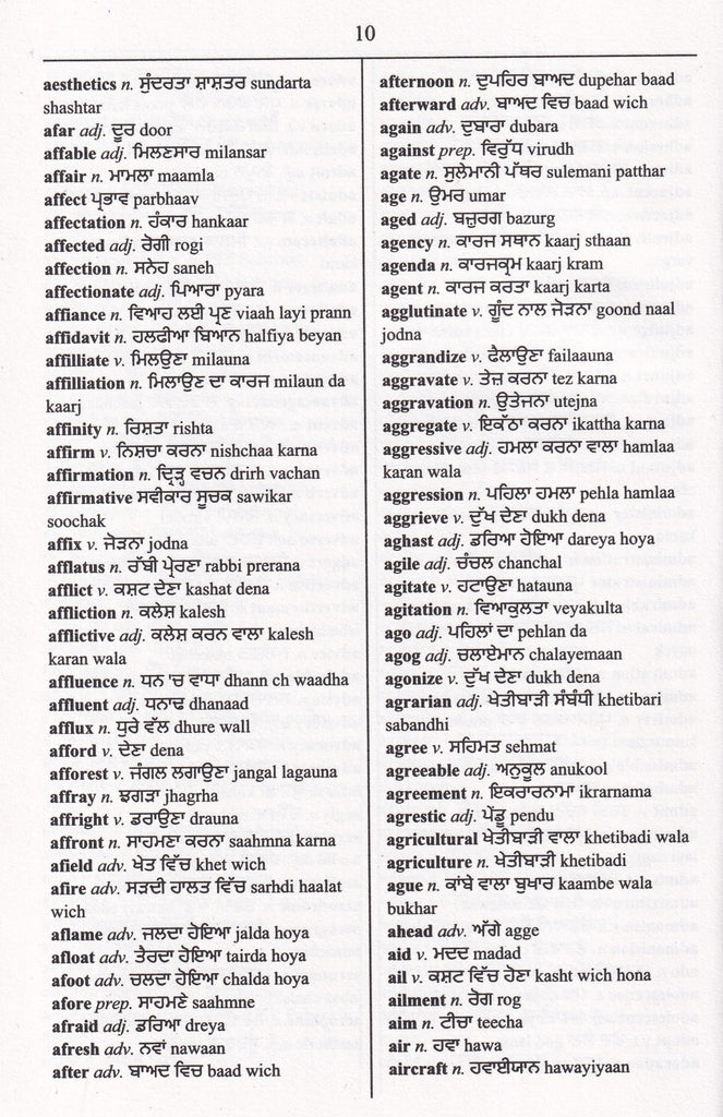 English-Punjabi & Punjabi-English One-to-One Exam Dictionary - Bay ...