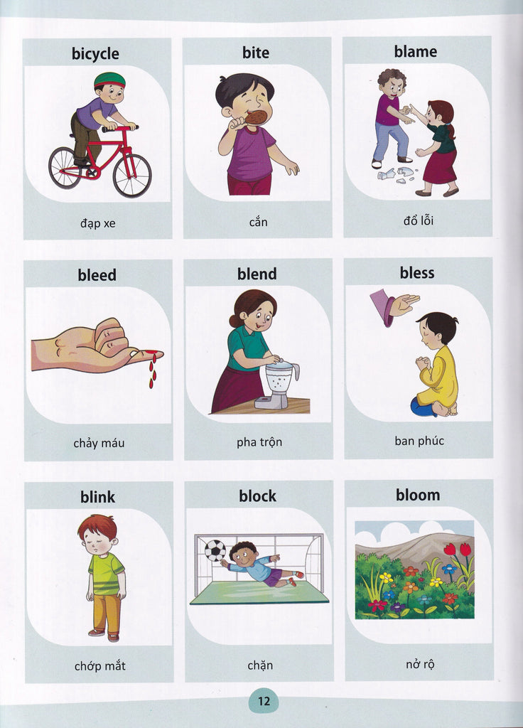 English-Vietnamese First Action Words Picture Dictionary 9789383526840 ...