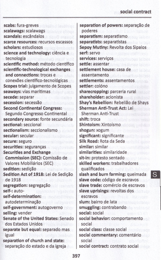 English/Portuguese Maths Science & Social Studies Bilingual Dictionary ...