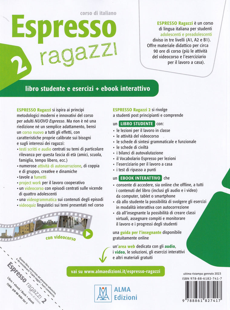 Espresso Ragazzi 2 - Libro + ebook interattivo - A2 - 9788861827417 ...