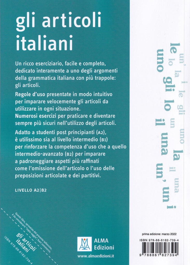 Gli articoli italiani - 9788861827394 - Bay Language Books