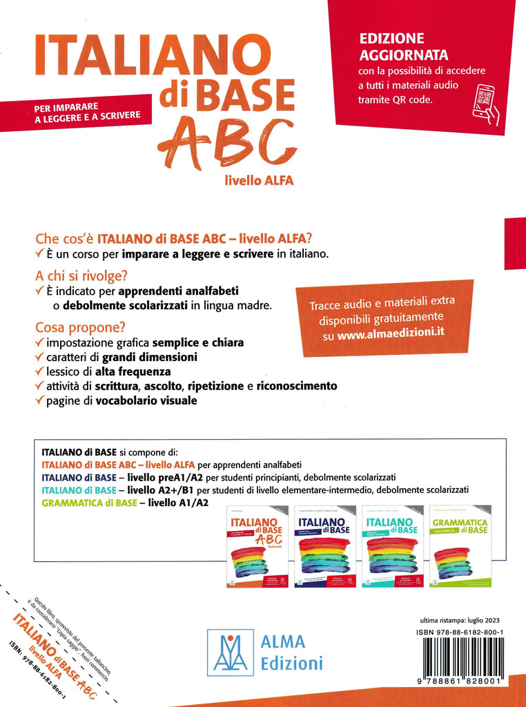ITALIANO di BASE ABC – livello ALFA + online audio - 9788861828001 ...