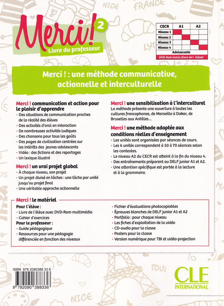 Merci! 2: Guide pédagogique A1 - 9782090388336 - Bay Language Books
