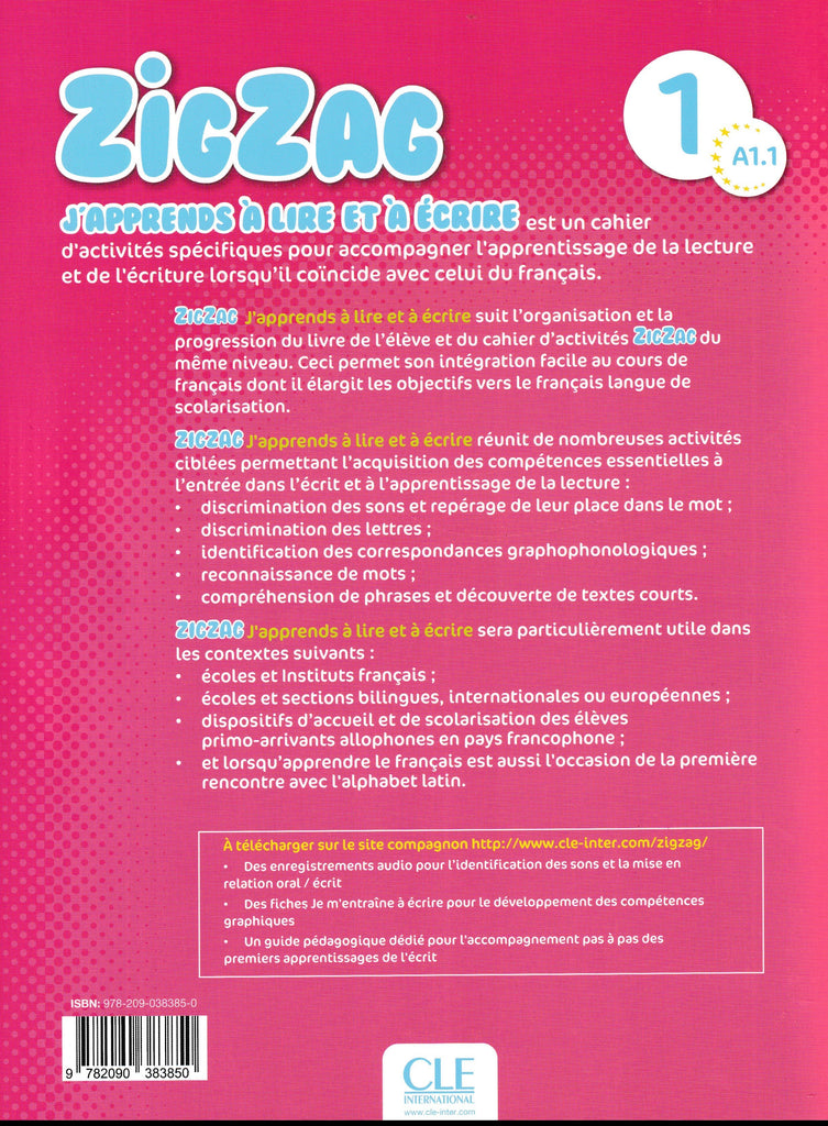 Zigzag 1: J'apprends à lire et à écrire - A1.1 - 9782090383850 - Bay ...