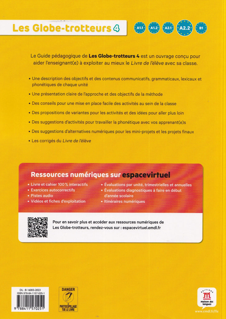 Les Globe-trotteurs 4 – Guide pédagogique (A2.2) - 9788411570251 - Bay ...