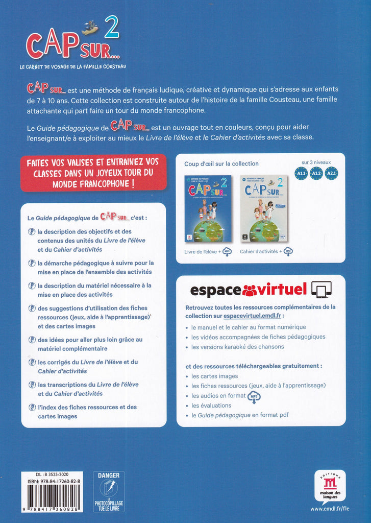 Cap sur… 2 – Guide pédagogique (A1.2) - 9788417260828 - Bay Language Books