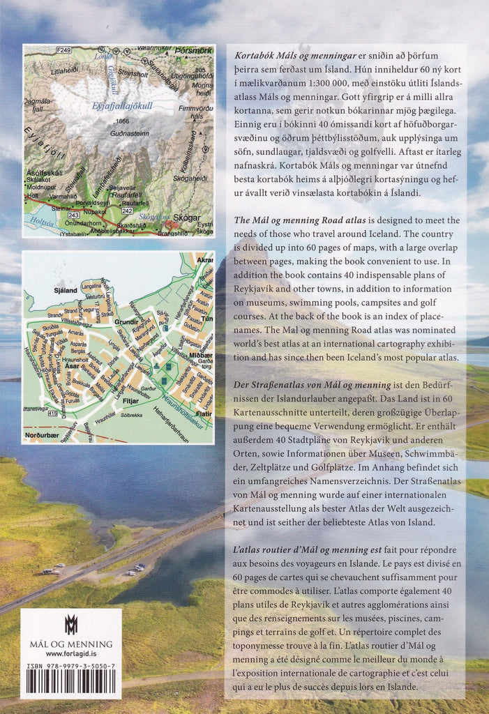 Iceland Road Atlas 1:300 000 Kortabok 2024-26 - 9789979344131 - Bay ...
