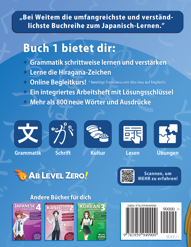 Japanisch ab Level Zero! 1. Japanese for GERMAN speakers 9781959949909 ...