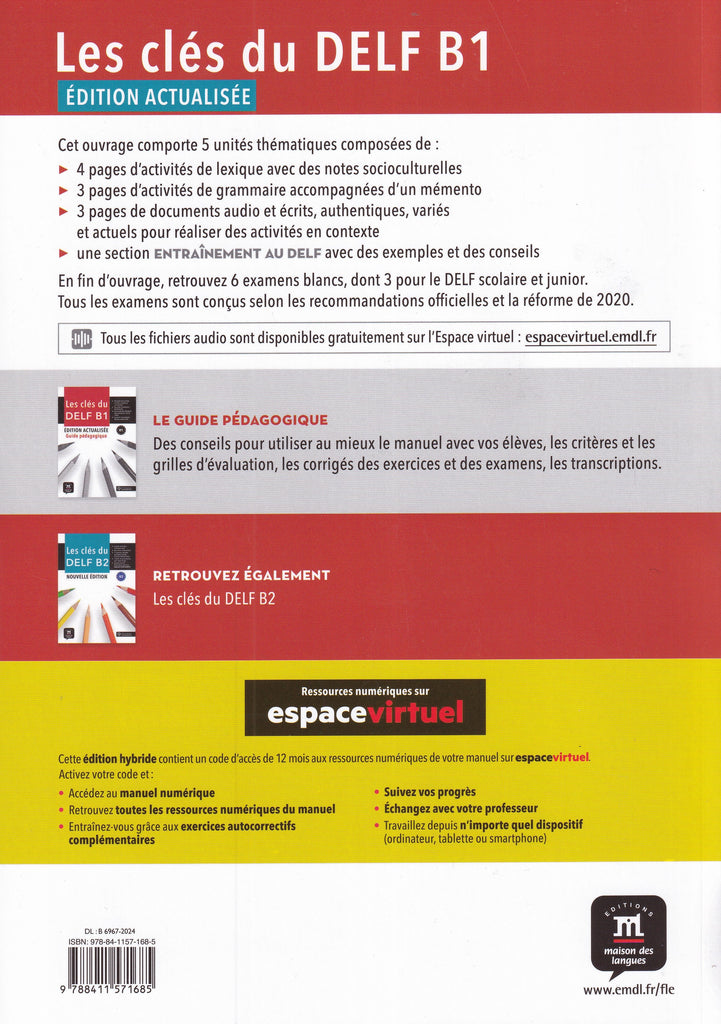 Les clés du DELF B1 + audio download - 9788411571685 - Bay Language Books