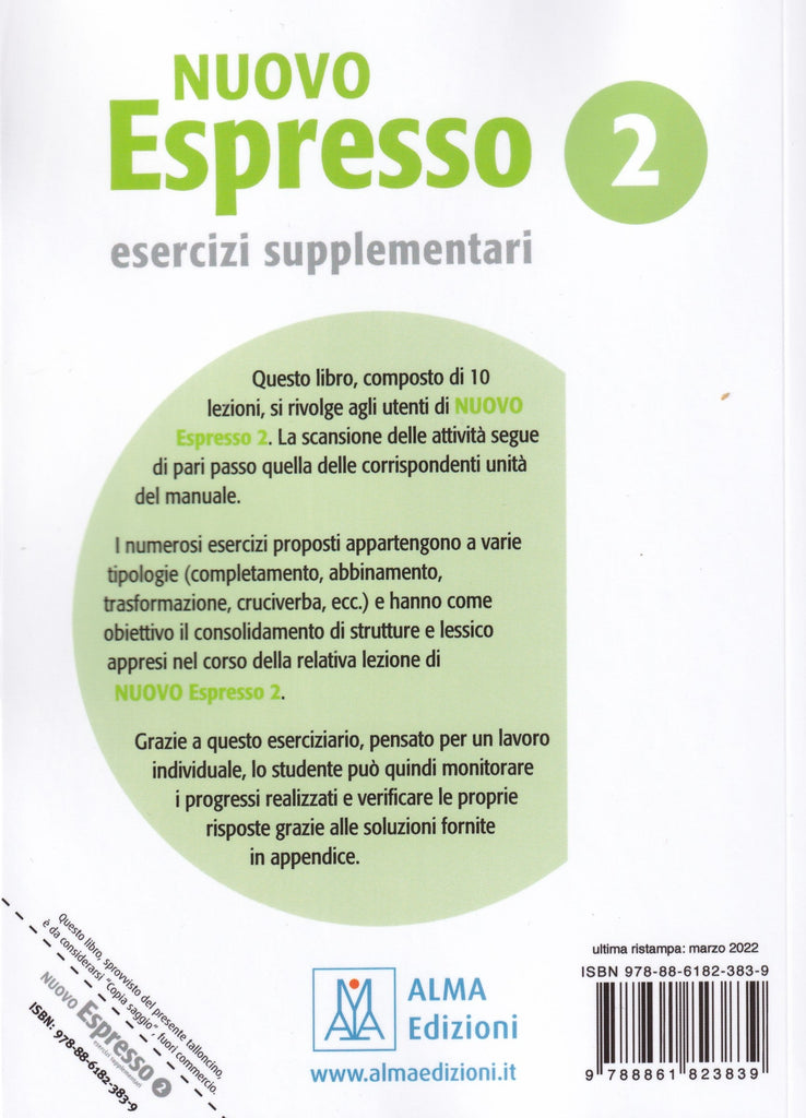 Nuovo Espresso 2 - Esercizi supplementari - 9788861823839 - Bay ...