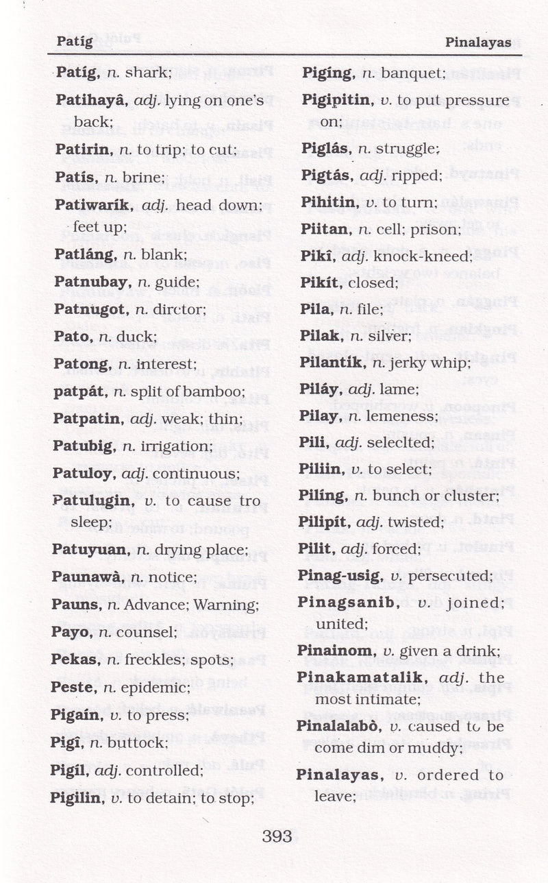 glossary example tagalog