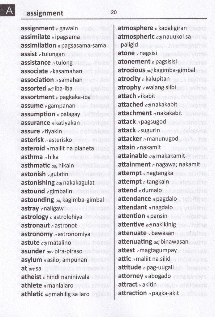 English-Tagalog & Tagalog-English Word-to-Word Exam Dictionary - Bay ...