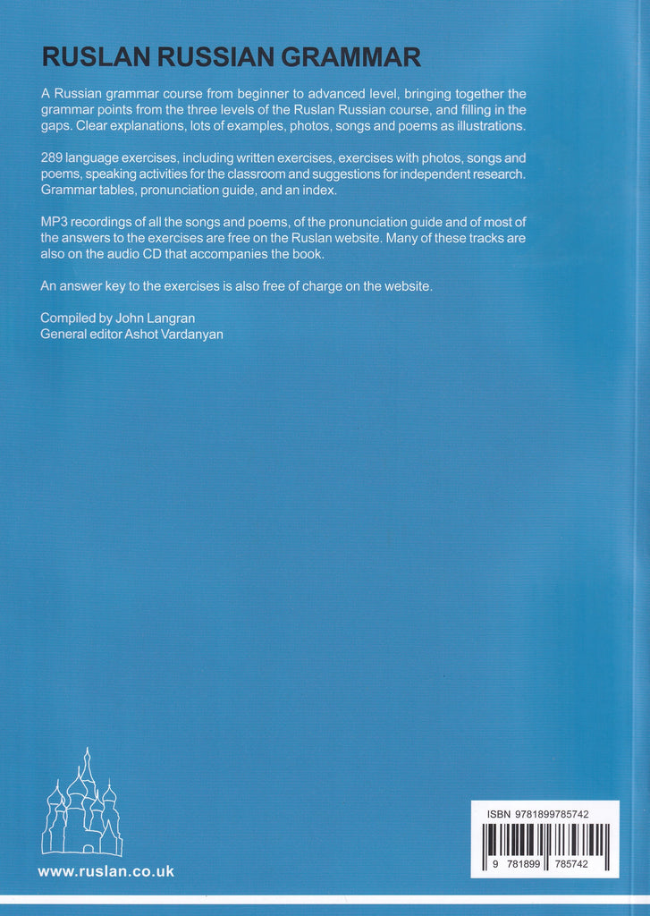 Ruslan Russian Grammar - Book + free audio download - 9781899785742 ...