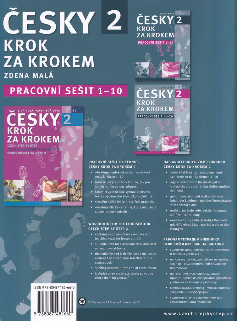Czech Step-by-Step 2. Workbook 1 - lessons 1-10 - 9788087481660 - Bay ...