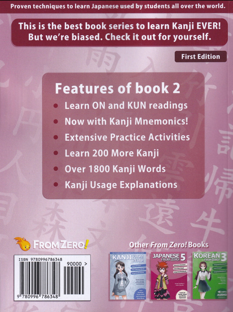Kanji From Zero! 2 - 9780996786348 - Bay Language Books